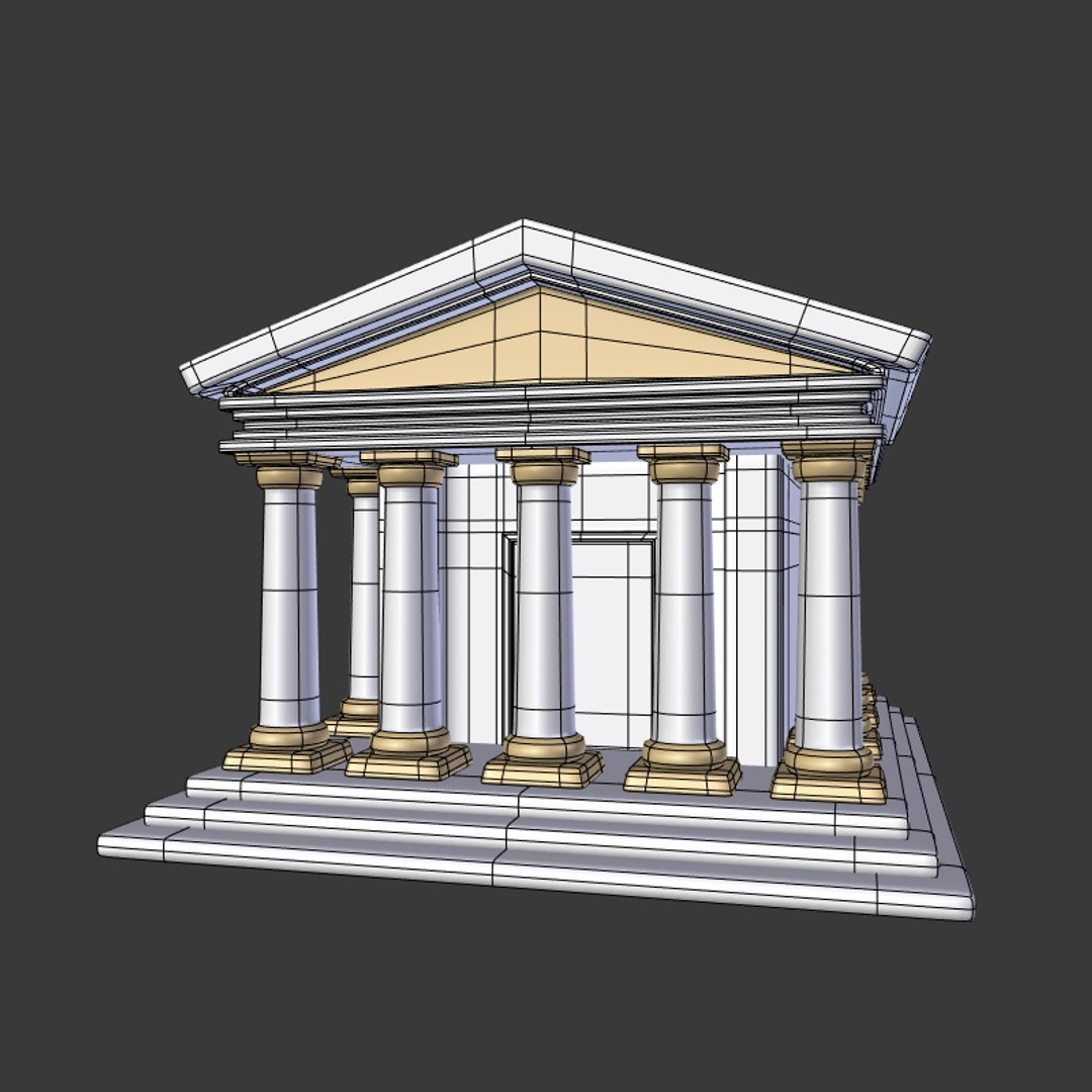 3D model temple greek - TurboSquid 1186494
