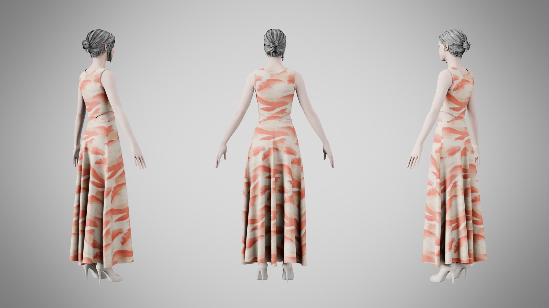 Dress 31 Coral Horizon 3D Model - TurboSquid 2494372