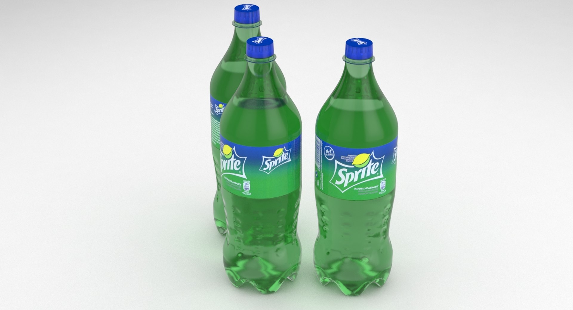3D Model Sprite Beverage Bottle - TurboSquid 1203978