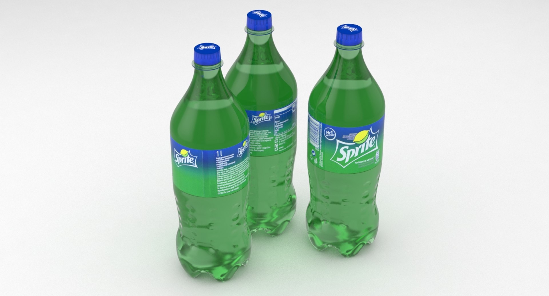 3D Model Sprite Beverage Bottle - TurboSquid 1203978