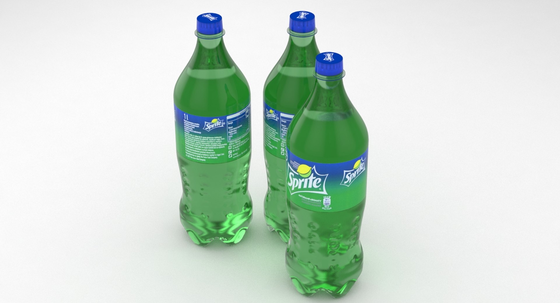 3D Model Sprite Beverage Bottle - TurboSquid 1203978