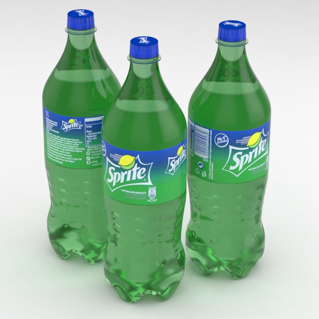 3D Model Sprite Beverage Bottle - TurboSquid 1203978