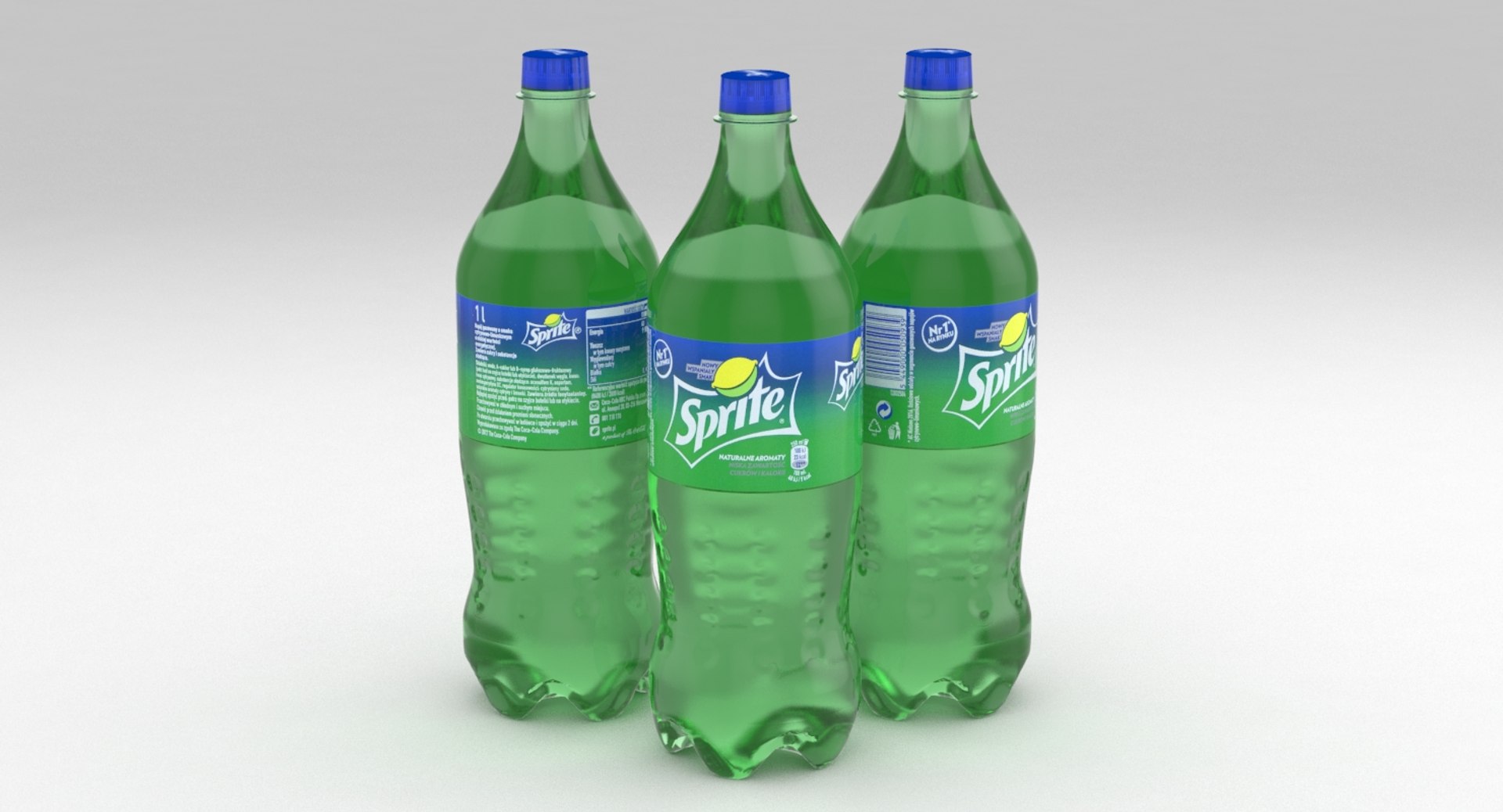 3D Model Sprite Beverage Bottle - TurboSquid 1203978