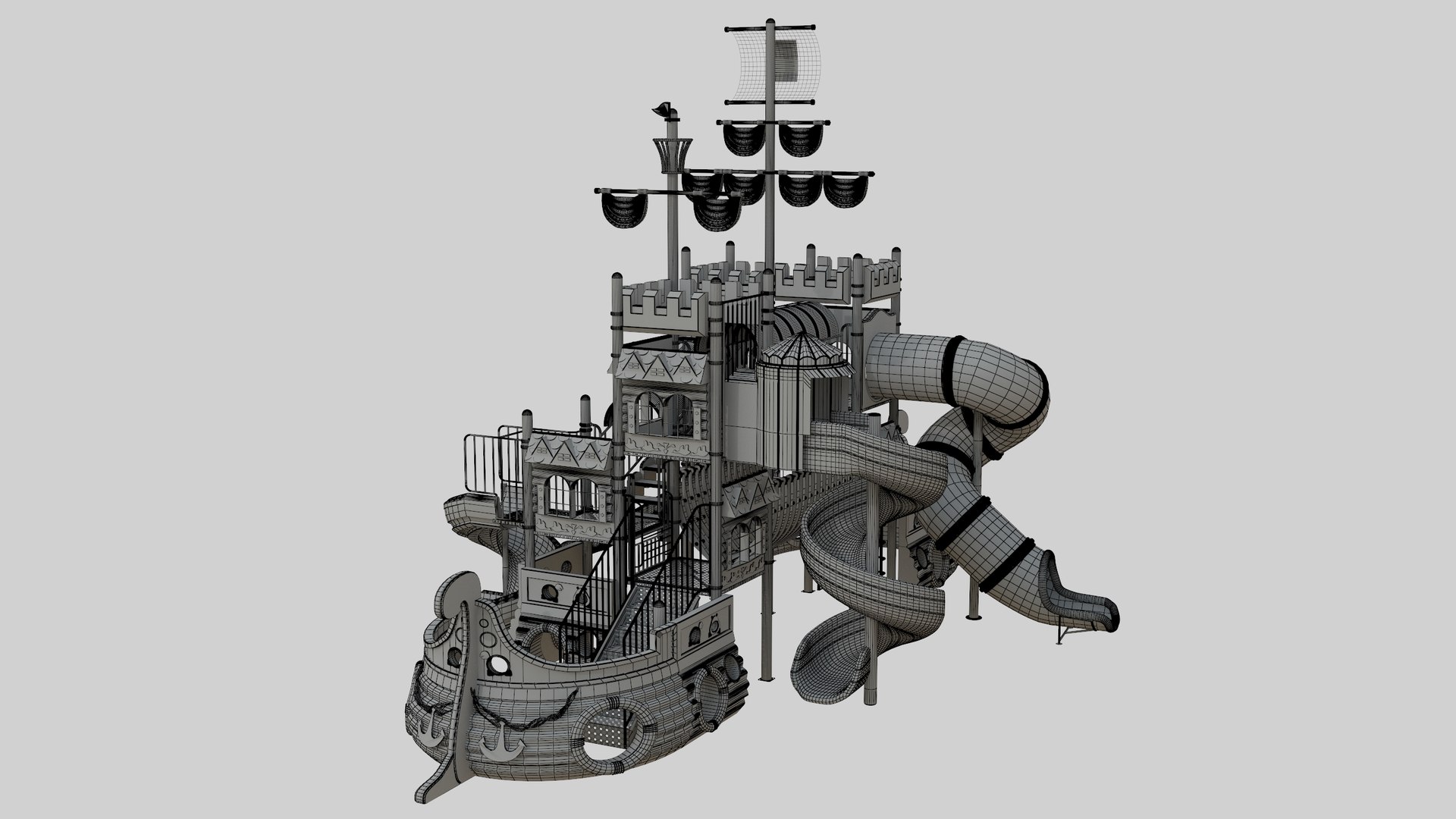 3D Ship Themed Playground Model - 04 - TurboSquid 2048835
