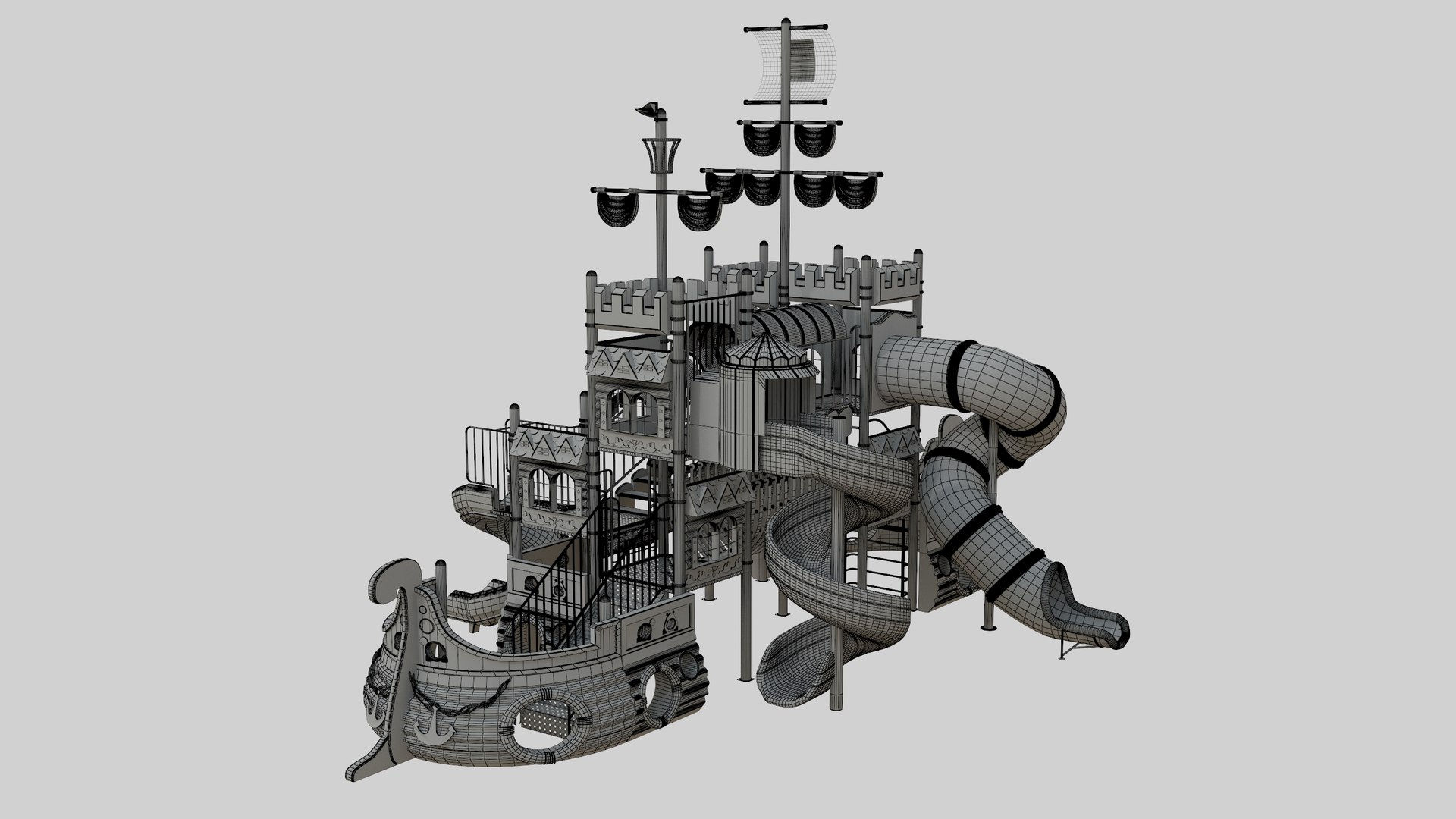 3D Ship Themed Playground Model - 04 - TurboSquid 2048835