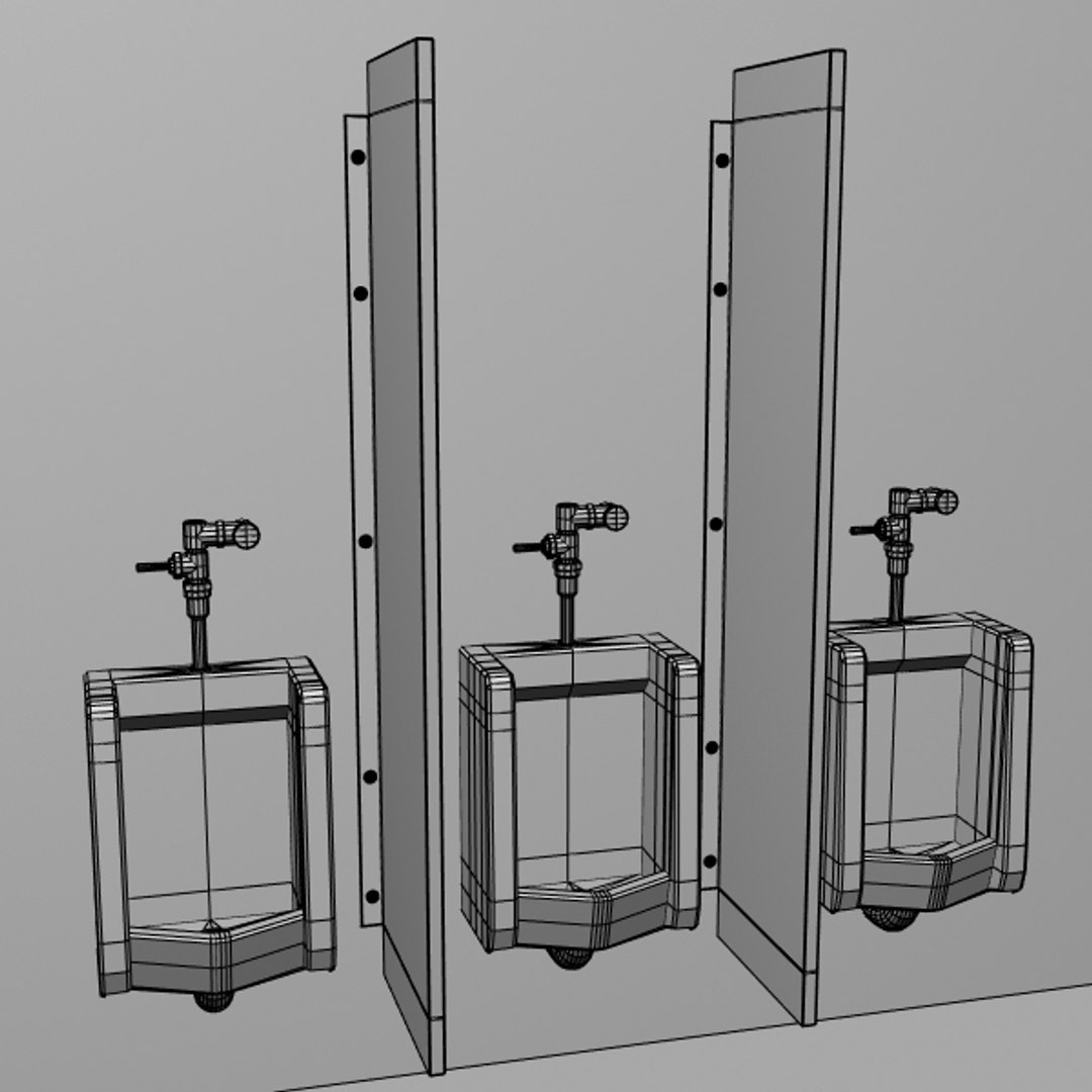3d Urinals Model