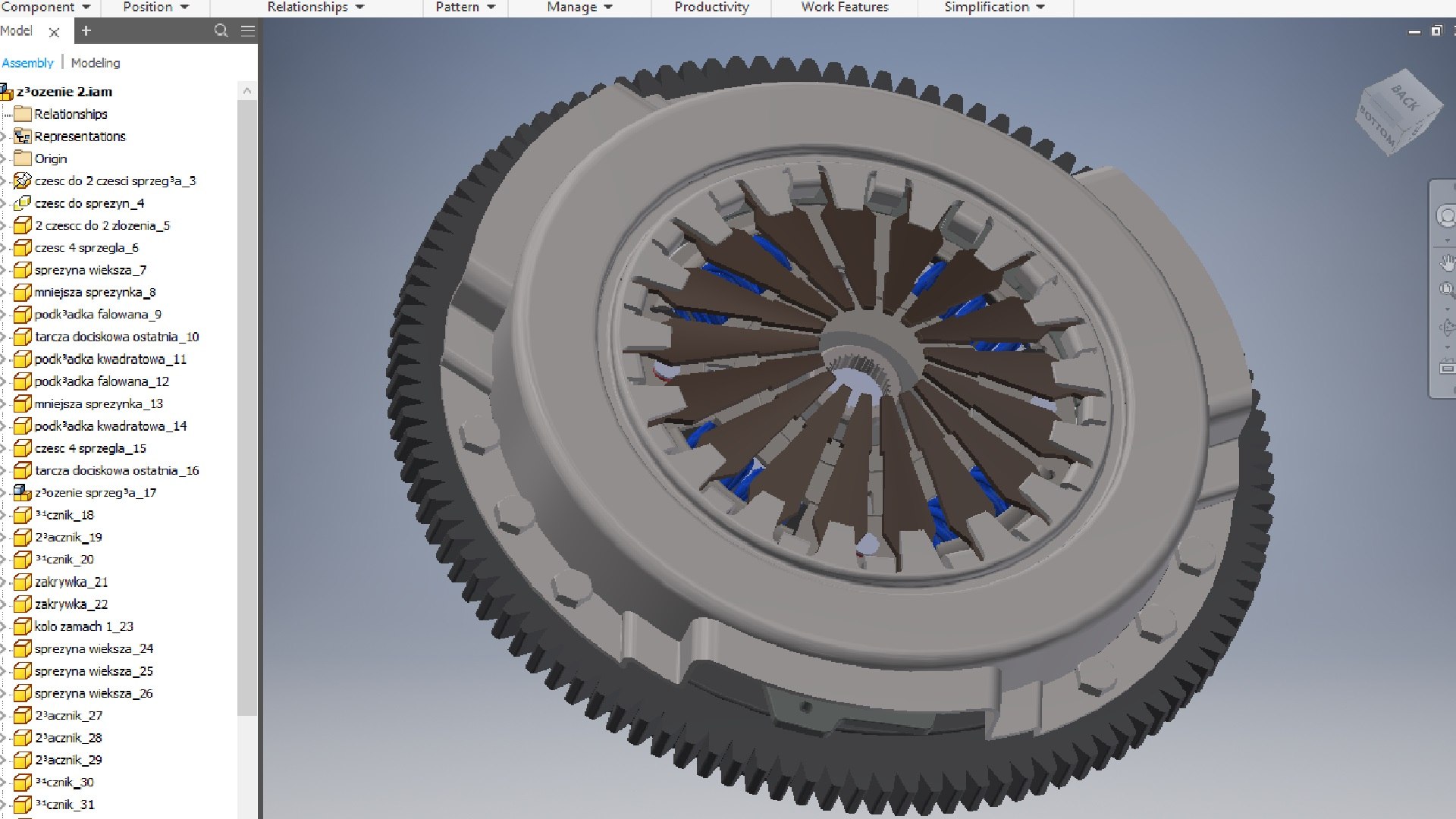 3D Model Engine Flywheel And Manual Clutch Assembly - TurboSquid 1806666