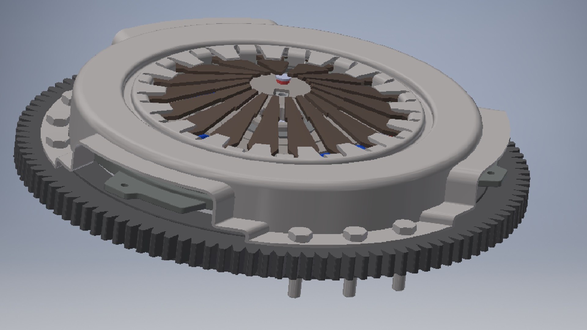 3D Model Engine Flywheel And Manual Clutch Assembly - TurboSquid 1806666