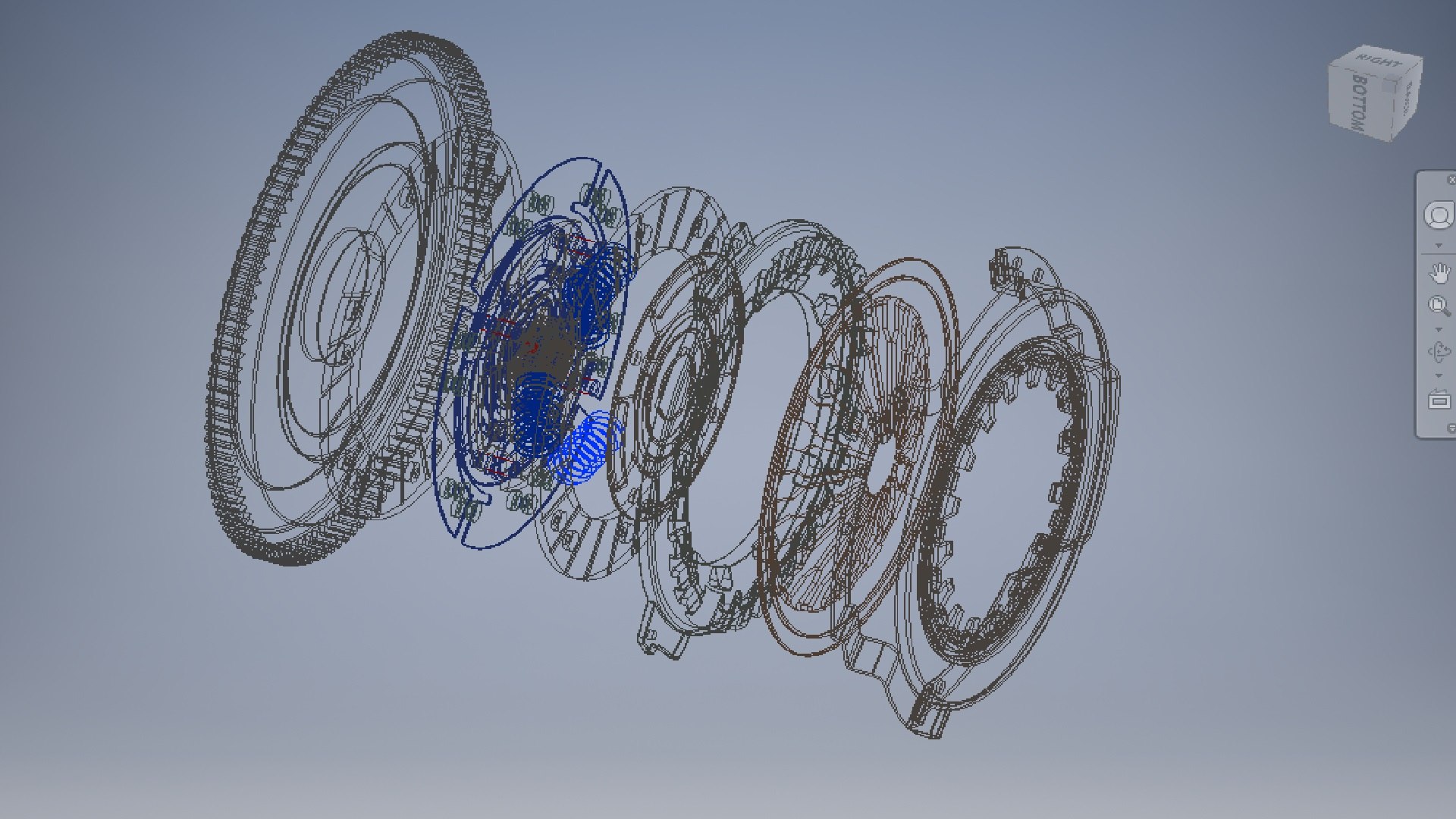 3D Model Engine Flywheel And Manual Clutch Assembly - TurboSquid 1806666