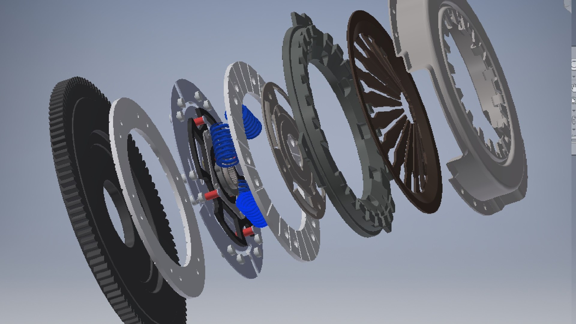 3D Model Engine Flywheel And Manual Clutch Assembly - TurboSquid 1806666
