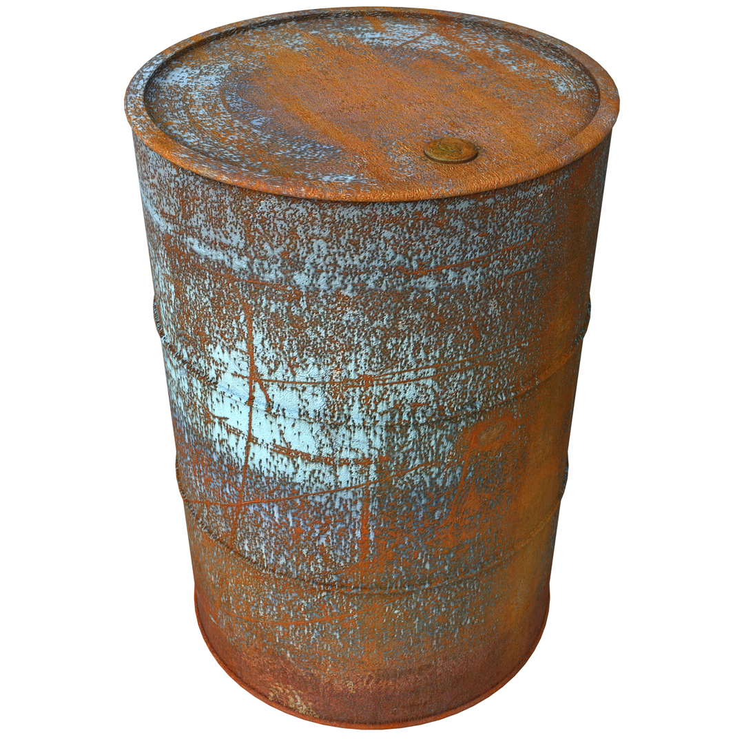 old rusty barrel 3d max