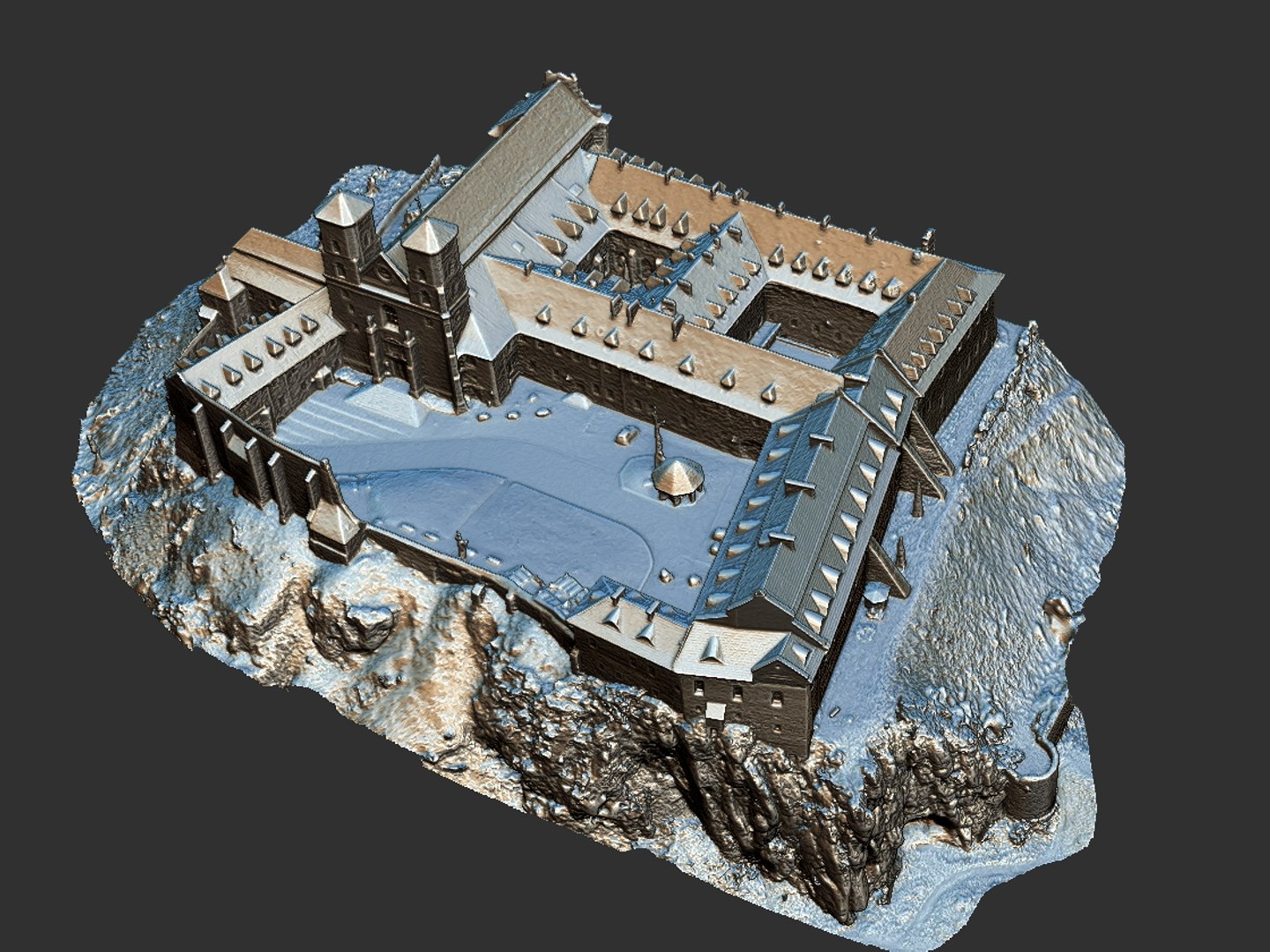 3D model monastery mountains hd 24k - TurboSquid 1396947