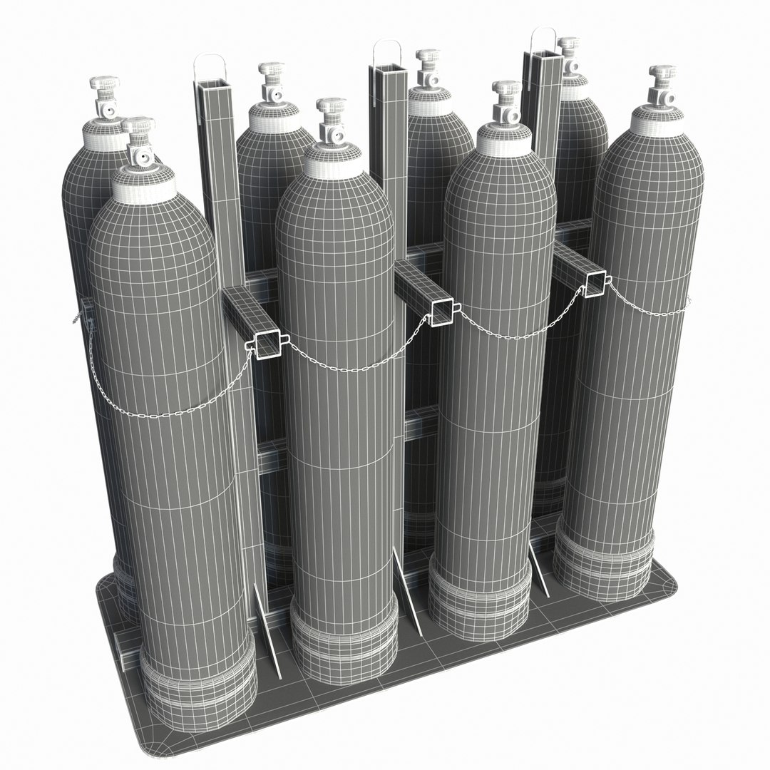 3D Oxygen Cylinder Model - TurboSquid 1426343