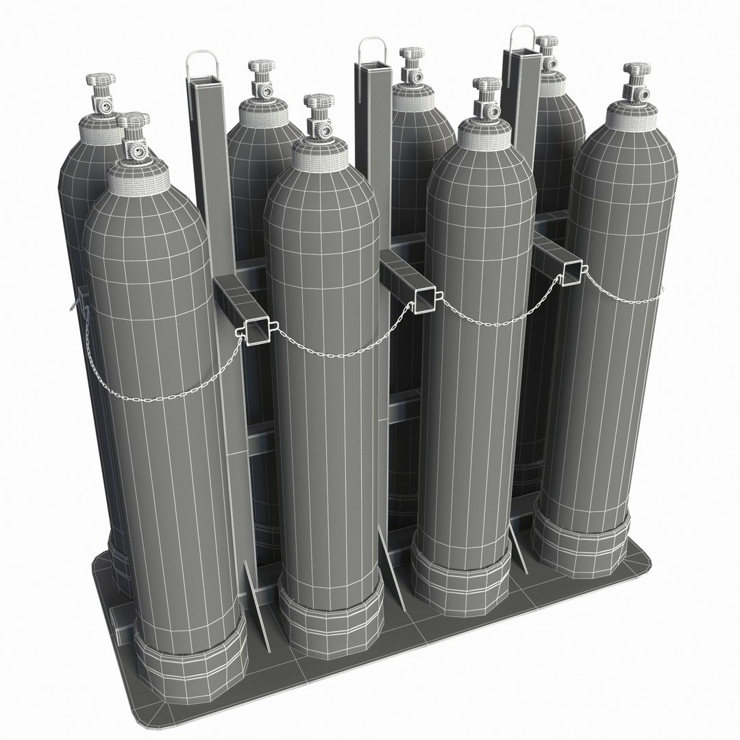 3D Oxygen Cylinder Model - TurboSquid 1426343