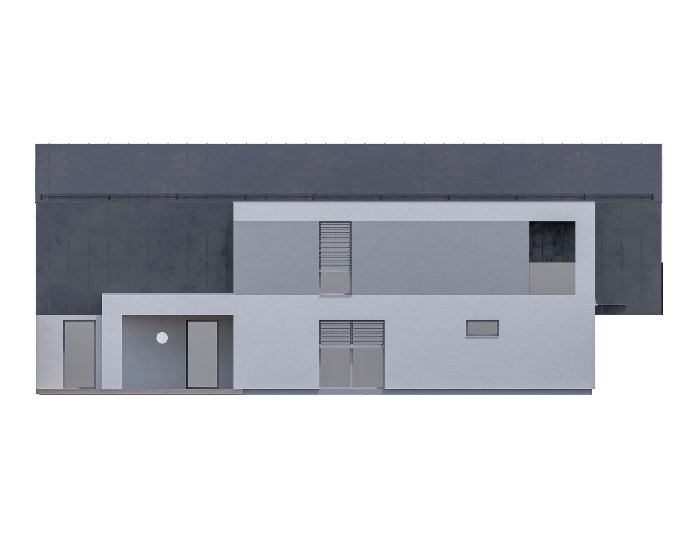 3D Family House 27 - Created With Fully Parametric Revit Families Model ...