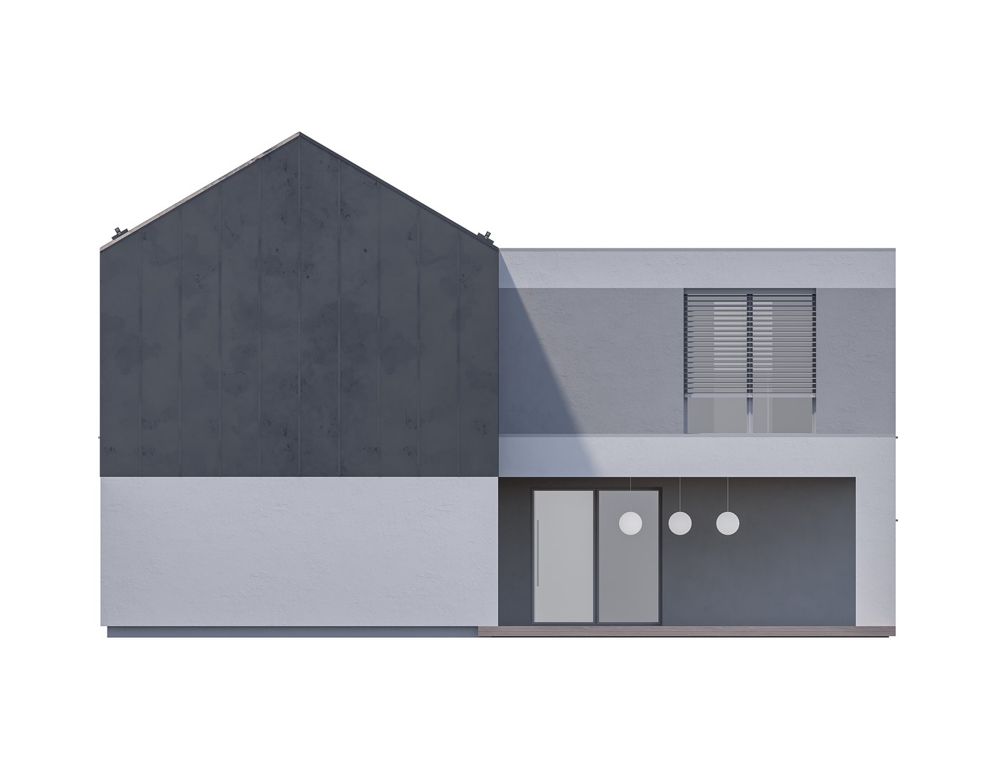 3D Family House 27 - Created With Fully Parametric Revit Families Model ...