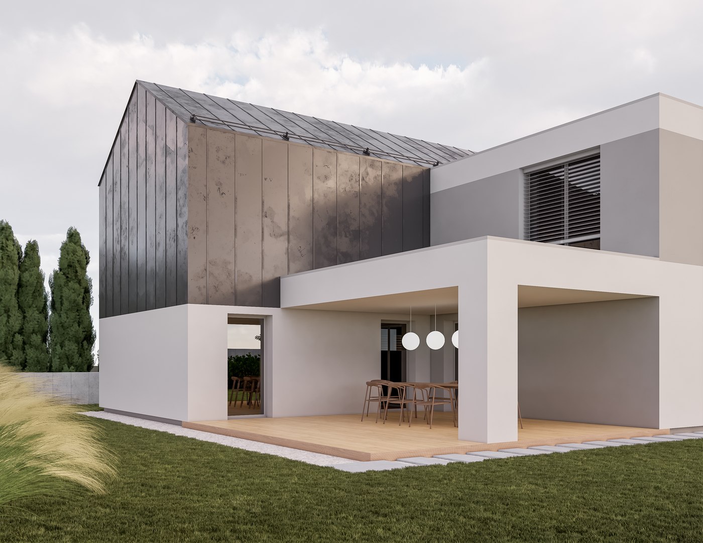 3D Family House 27 - Created With Fully Parametric Revit Families Model ...