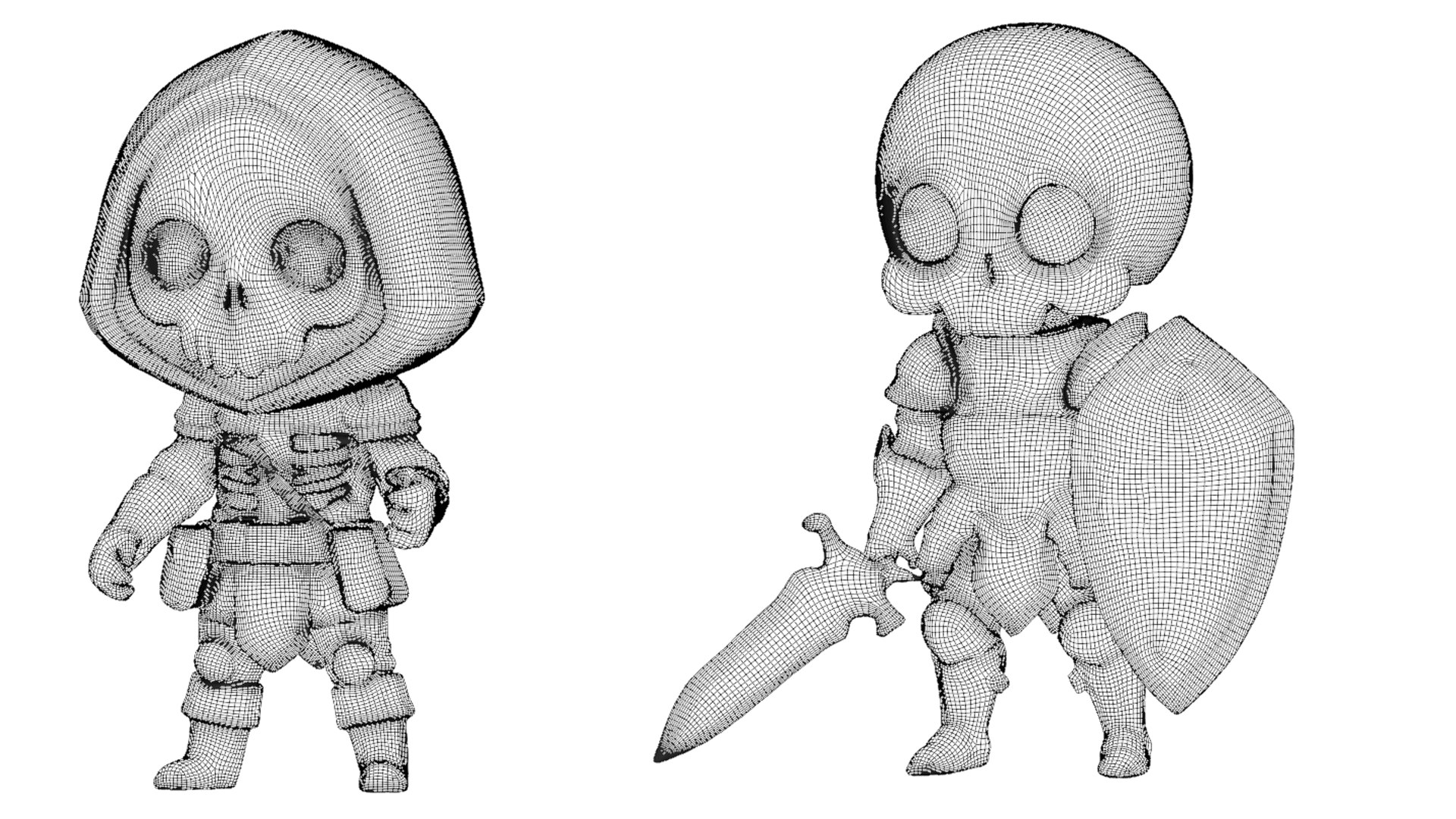 3D Model Skeleton Character Pack - TurboSquid 2400586