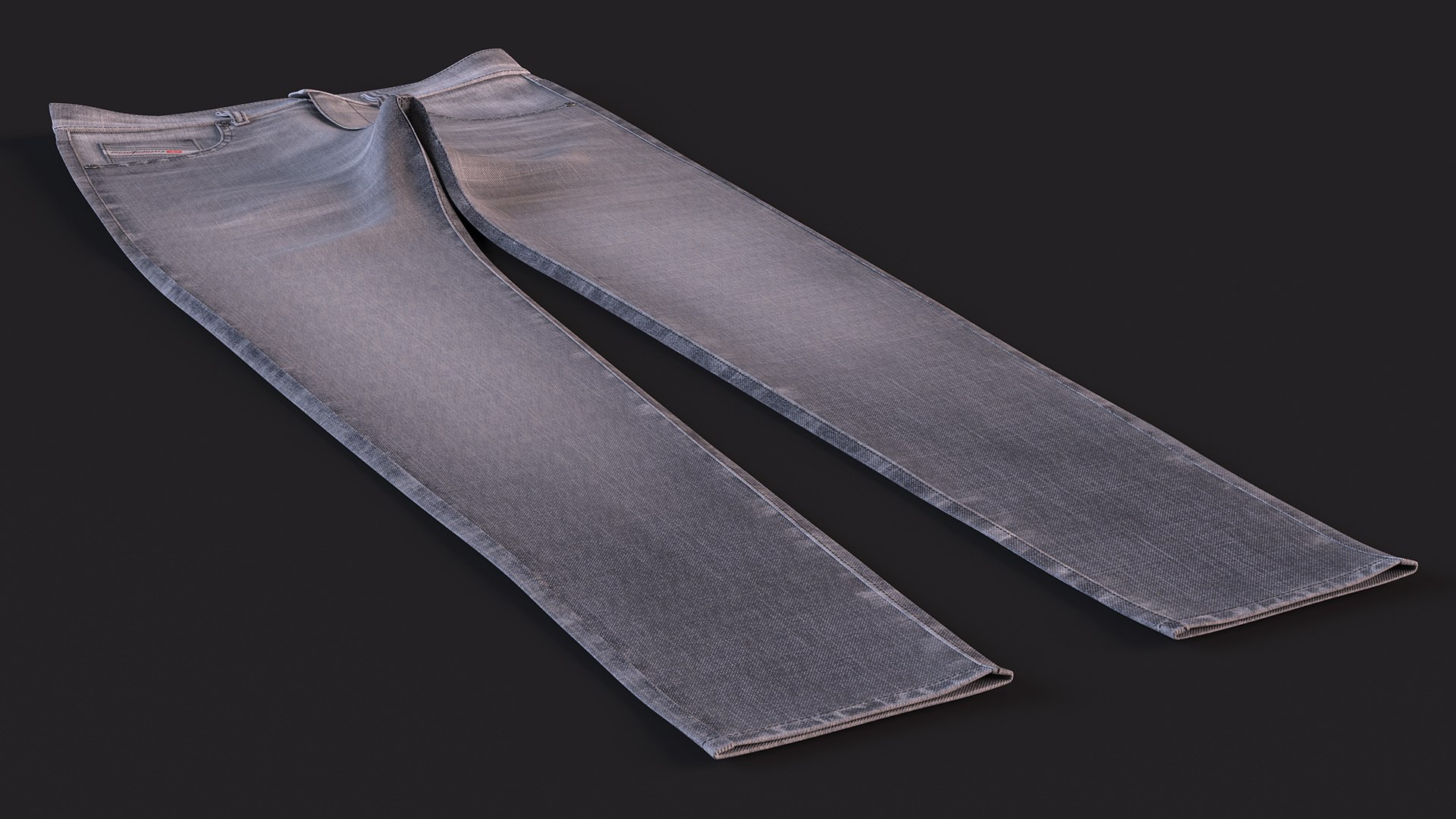 3D Denim Jeans Diesel for Men Gray model - TurboSquid 2073117