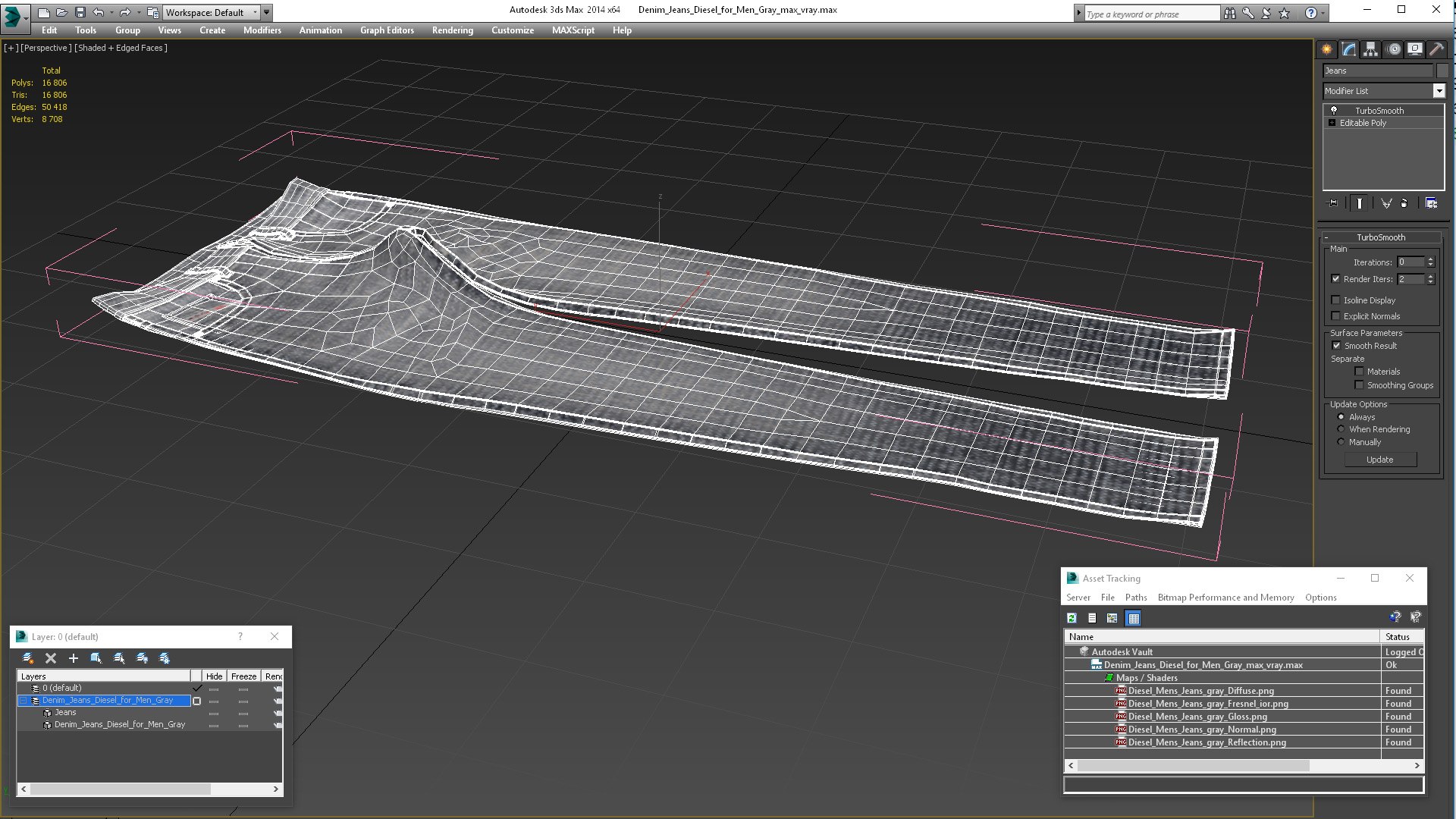3D Denim Jeans Diesel for Men Gray model - TurboSquid 2073117