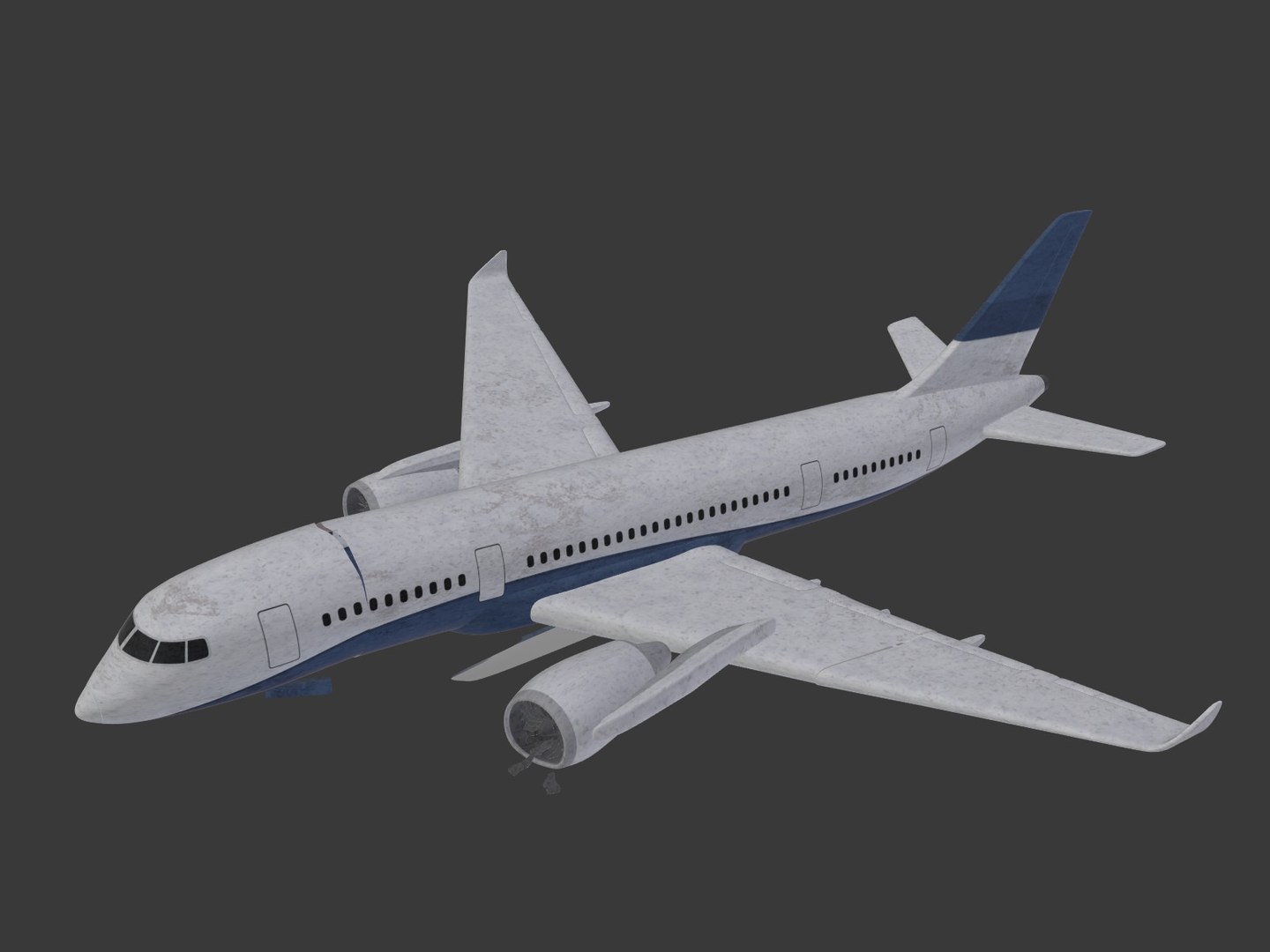 Wrecked Plane 3D Model - TurboSquid 1224374