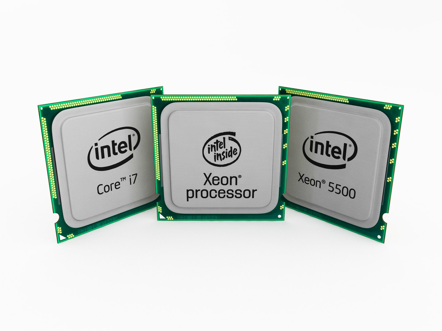 3d Model Of Intel Processors
