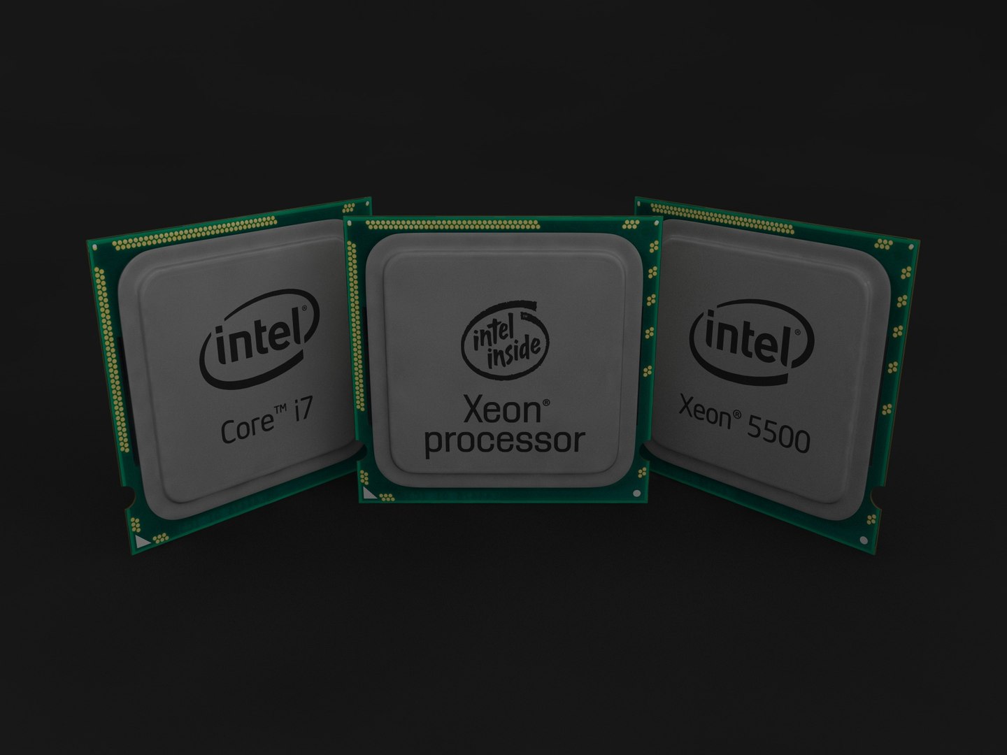 3d Model Of Intel Processors