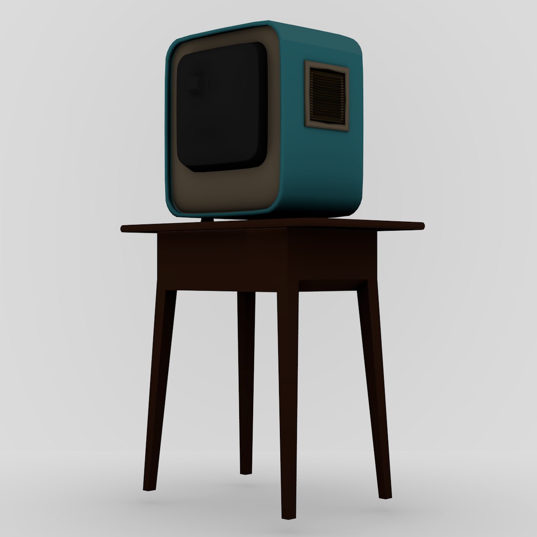Vintage Cartoon Tvset Table Model - TurboSquid 1164659