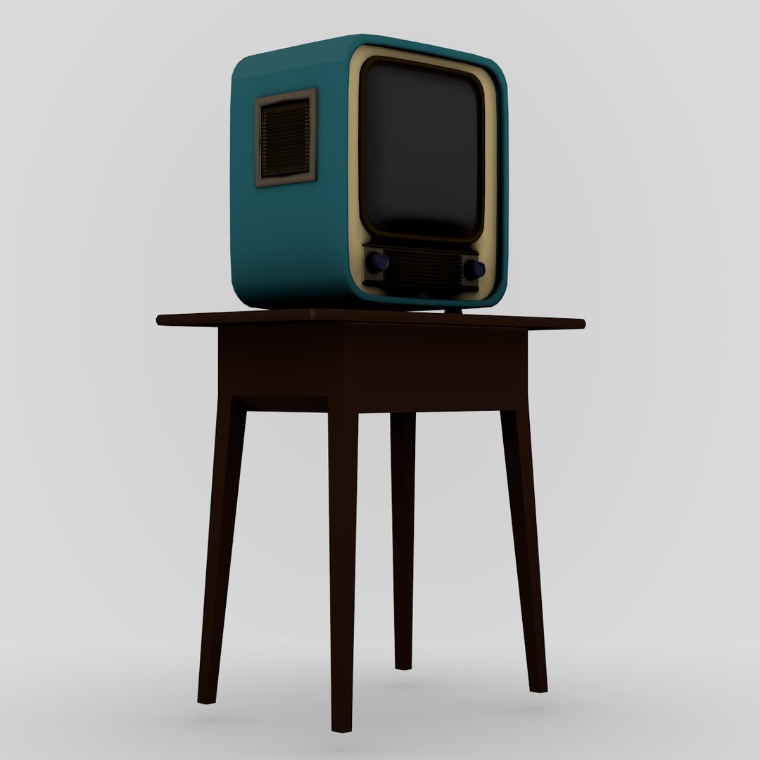 Vintage Cartoon Tvset Table Model - TurboSquid 1164659