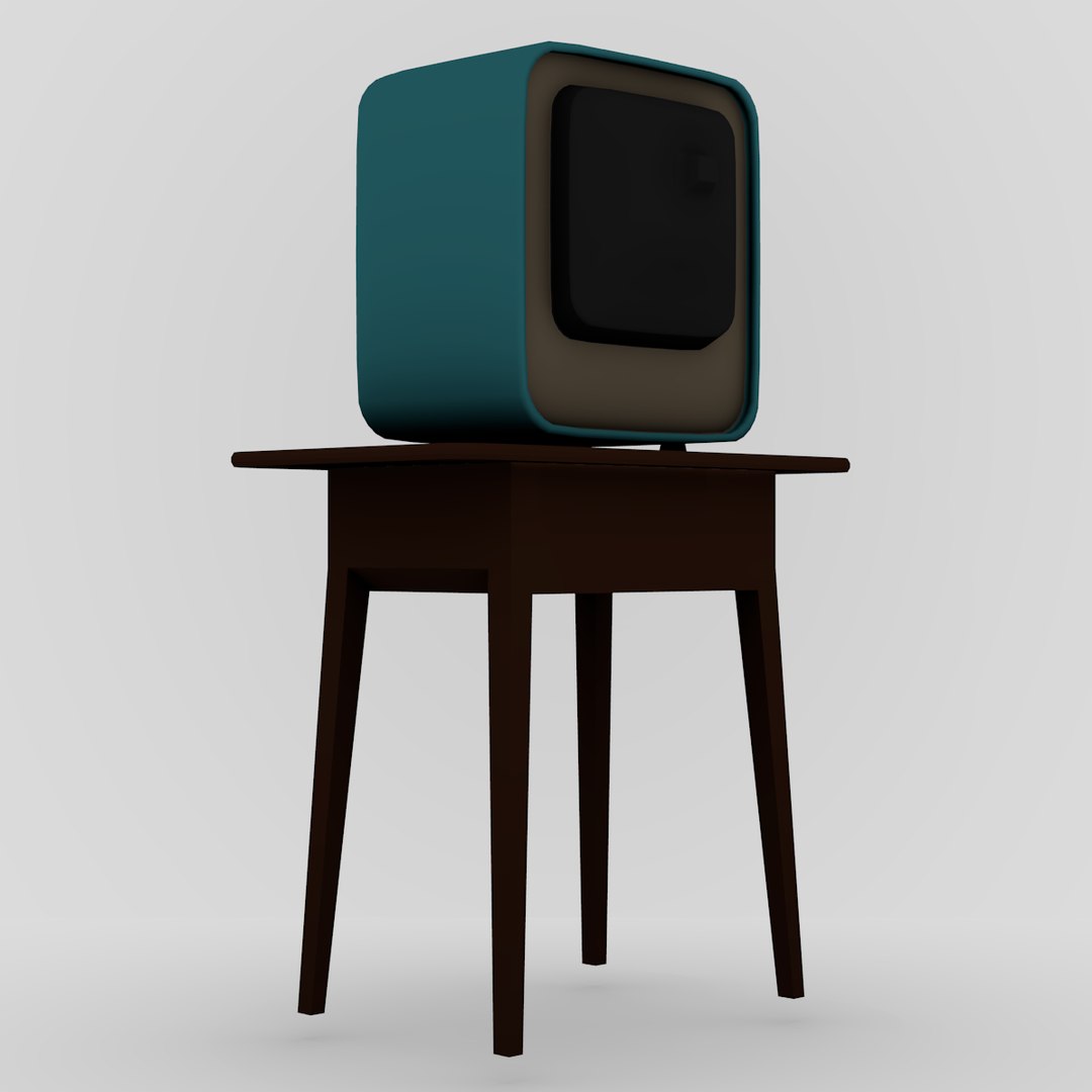 Vintage Cartoon Tvset Table Model - TurboSquid 1164659