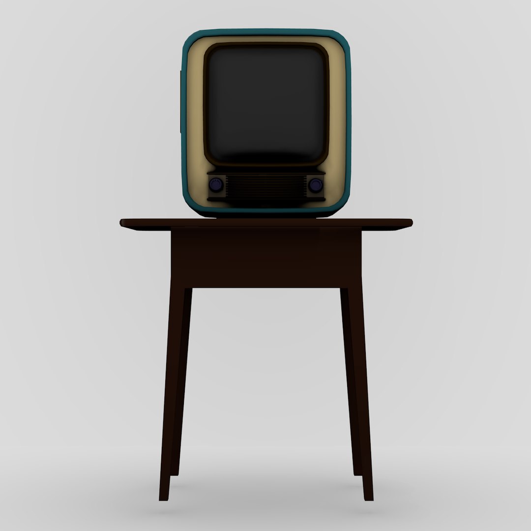 Vintage Cartoon Tvset Table Model - TurboSquid 1164659