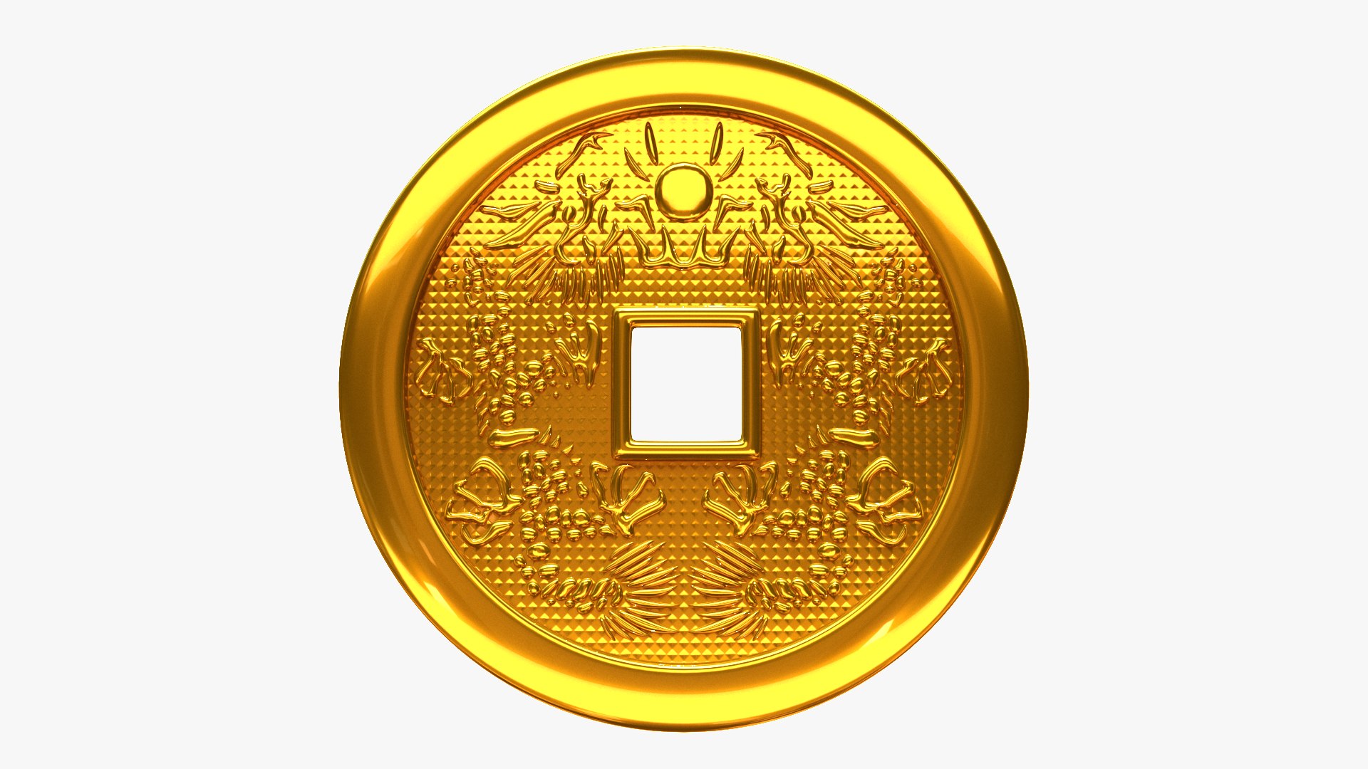 Chinese Coin 3D - TurboSquid 1920335
