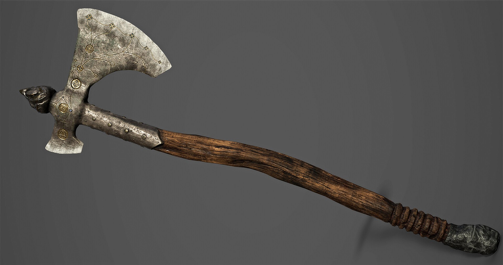 3D Model Handed Medieval Axe - TurboSquid 1480003