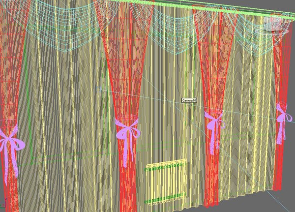 3d model curtain 1