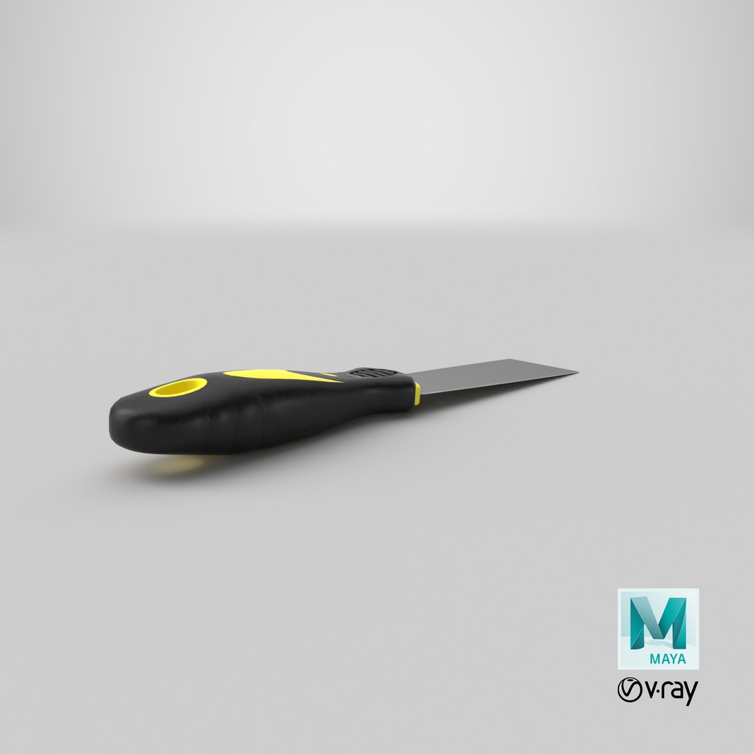 3D Paint Scraper 01 Clean And Dirty - TurboSquid 2098342