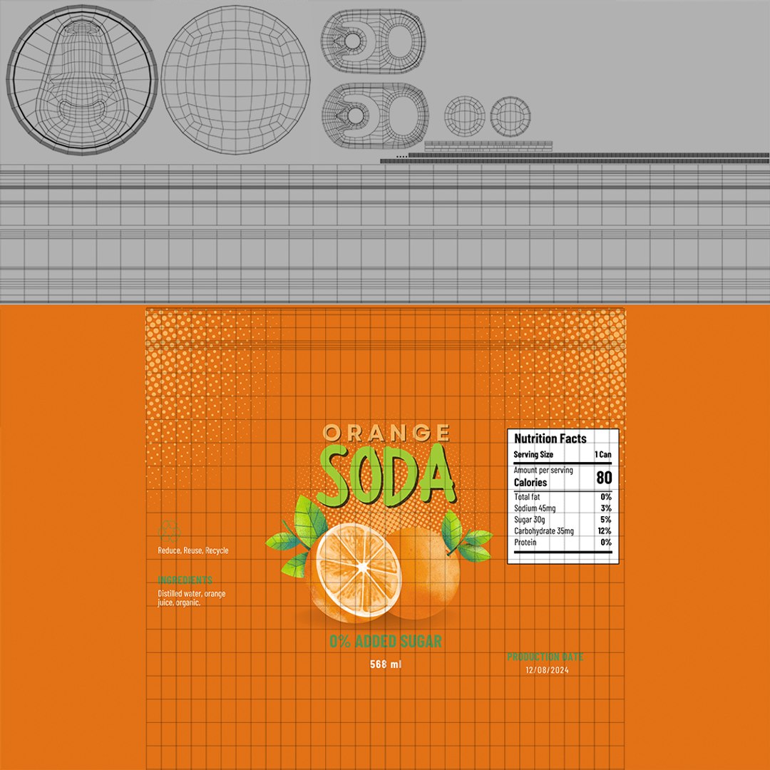 3D Model Standard Soda Can With Droplets 568ml - TurboSquid 2242239
