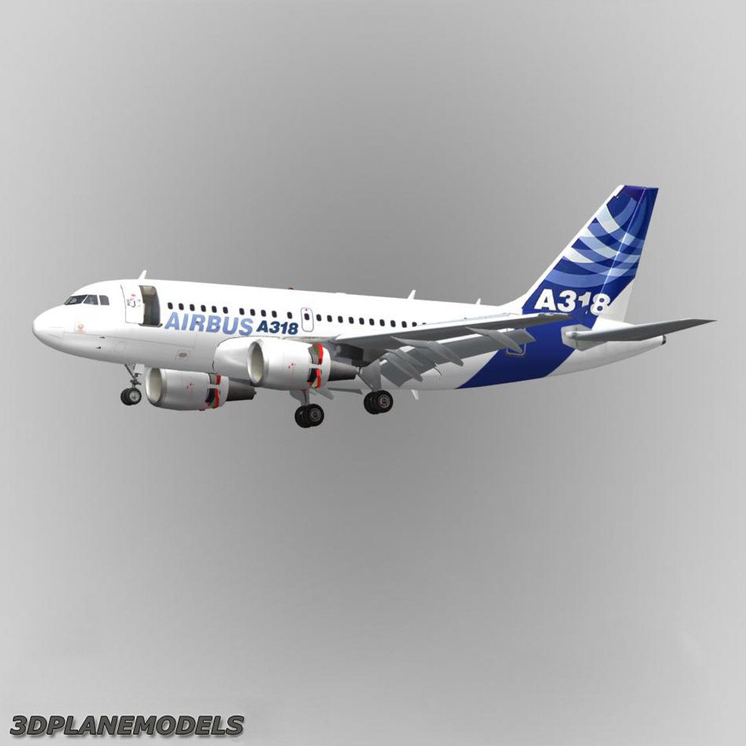 3d model airbus a318 house livery