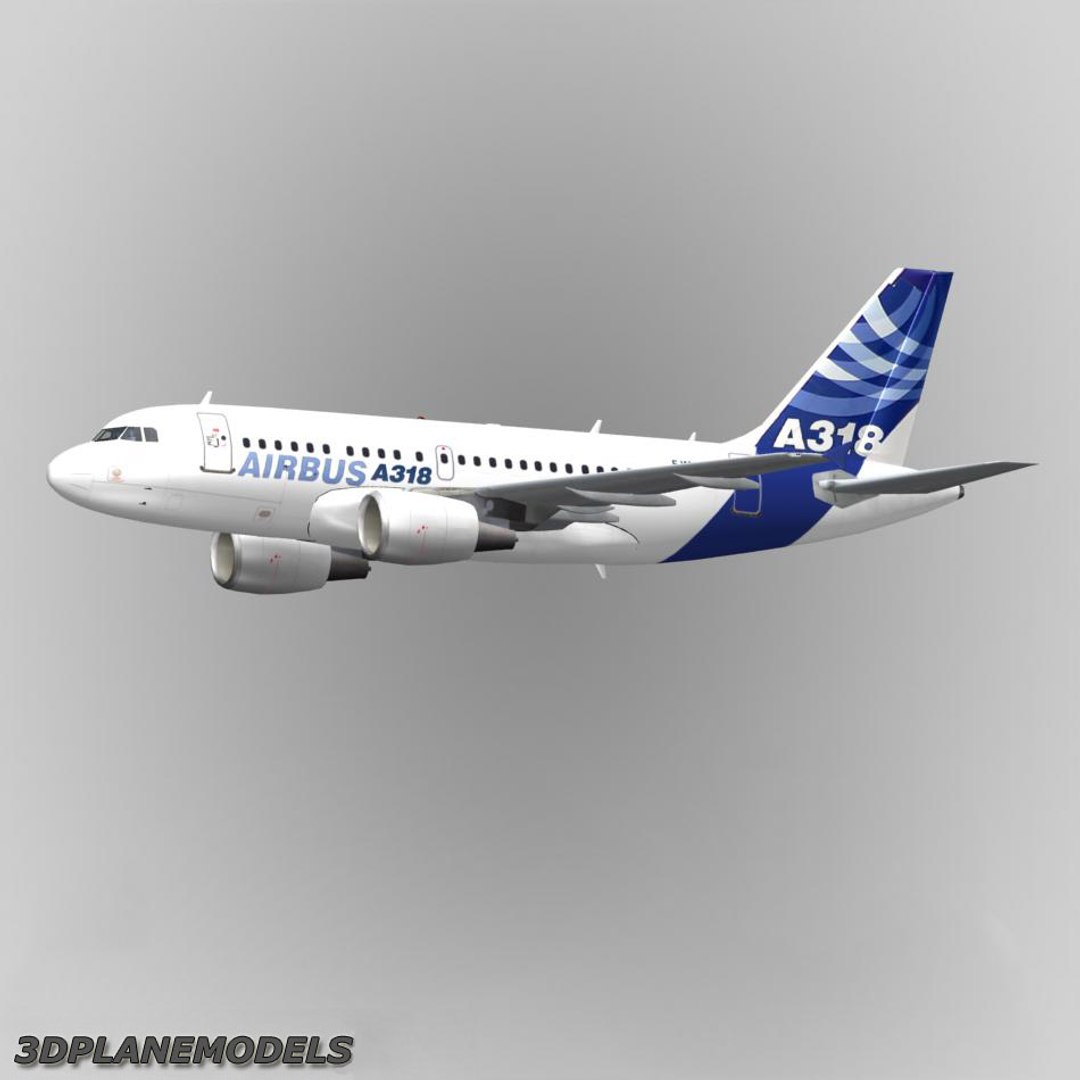 3d model airbus a318 house livery