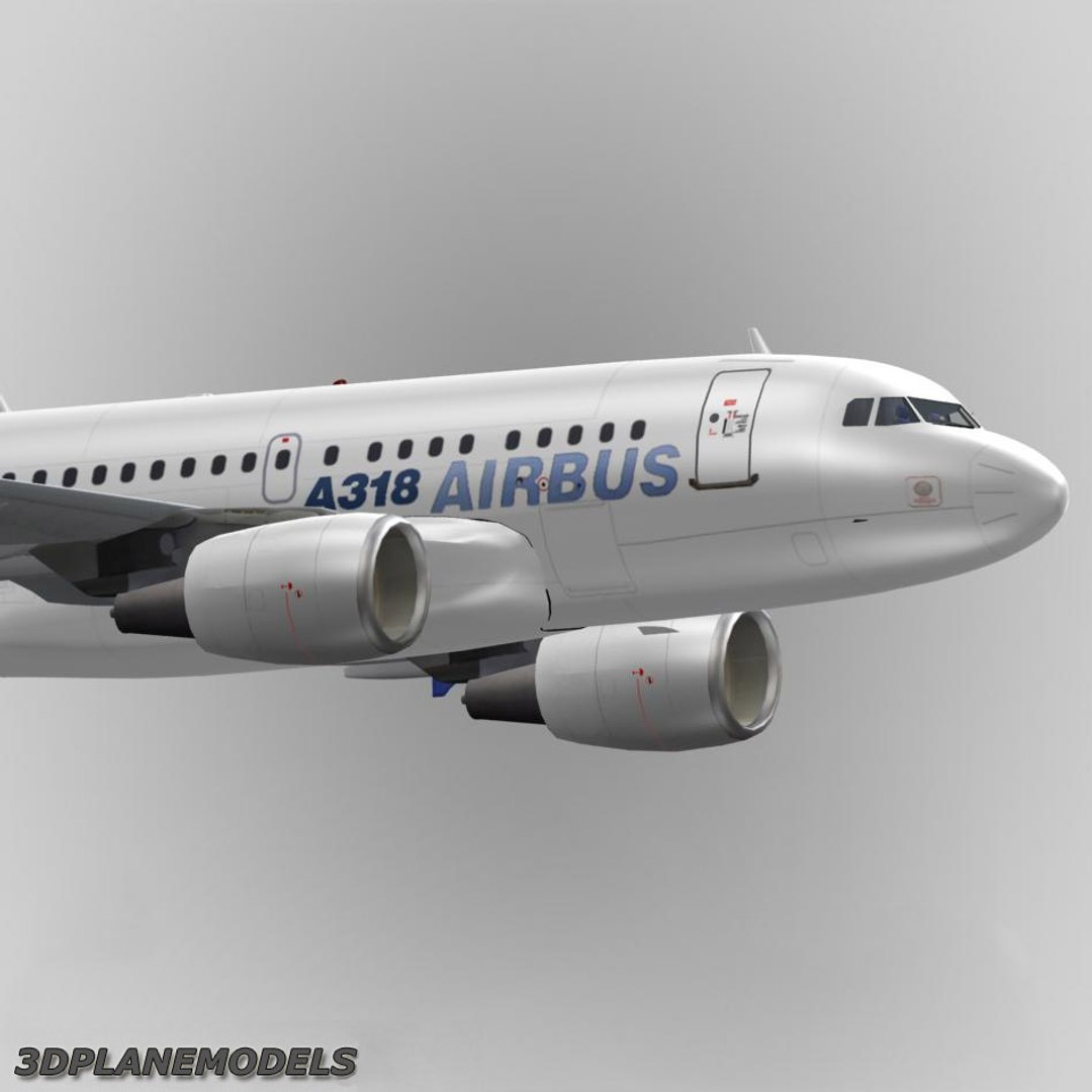 3d model airbus a318 house livery