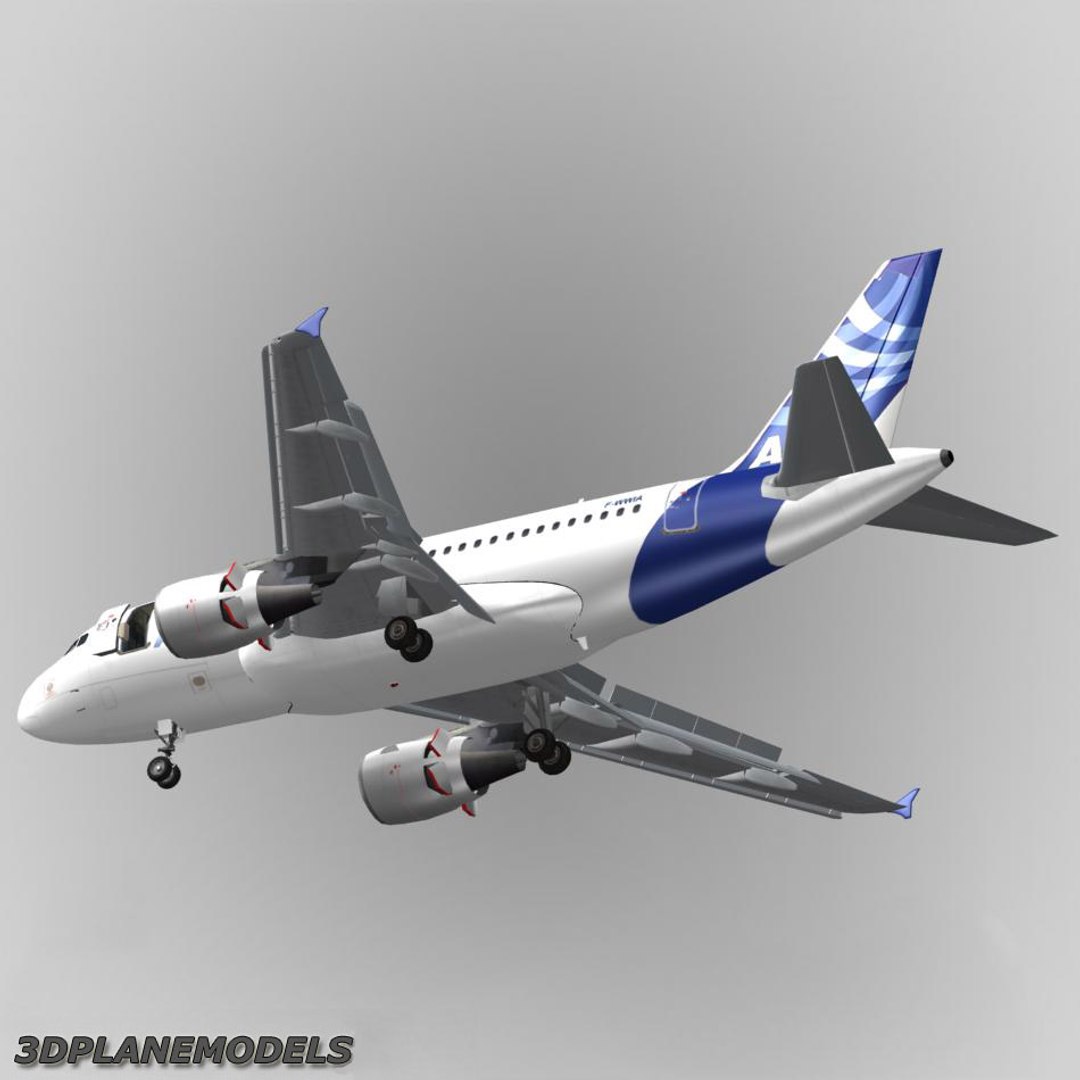 3d model airbus a318 house livery