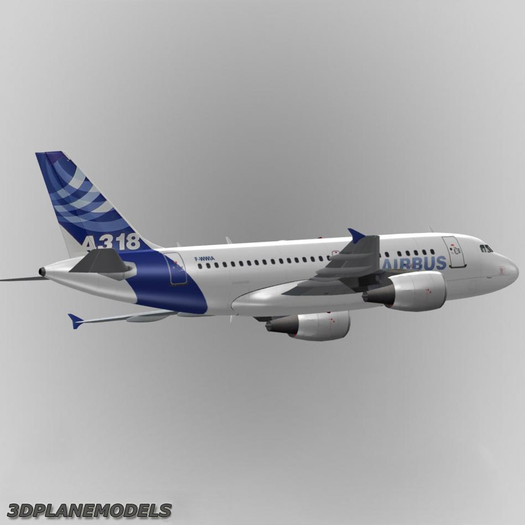 3d model airbus a318 house livery