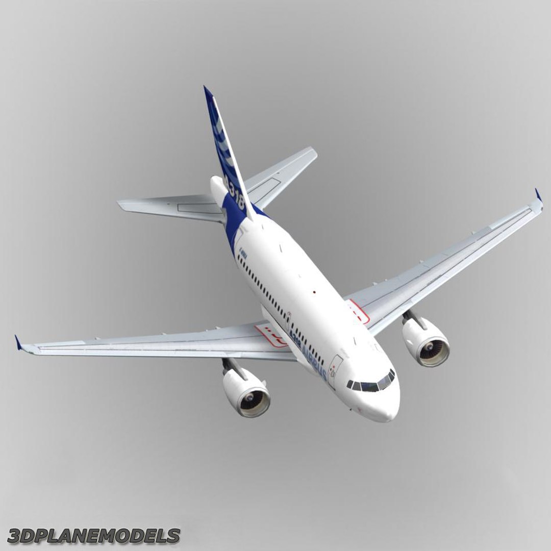 3d model airbus a318 house livery