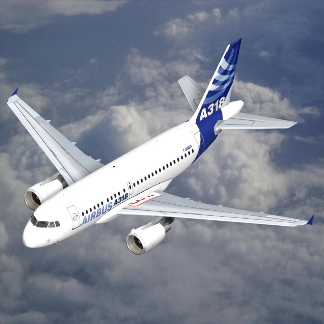 3d model airbus a318 house livery