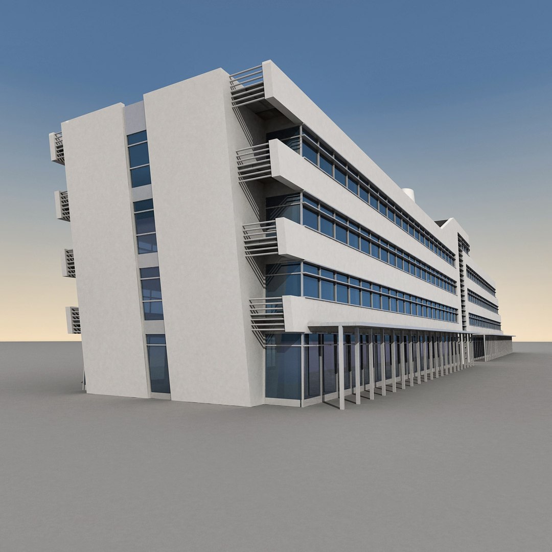 3d model of modern building