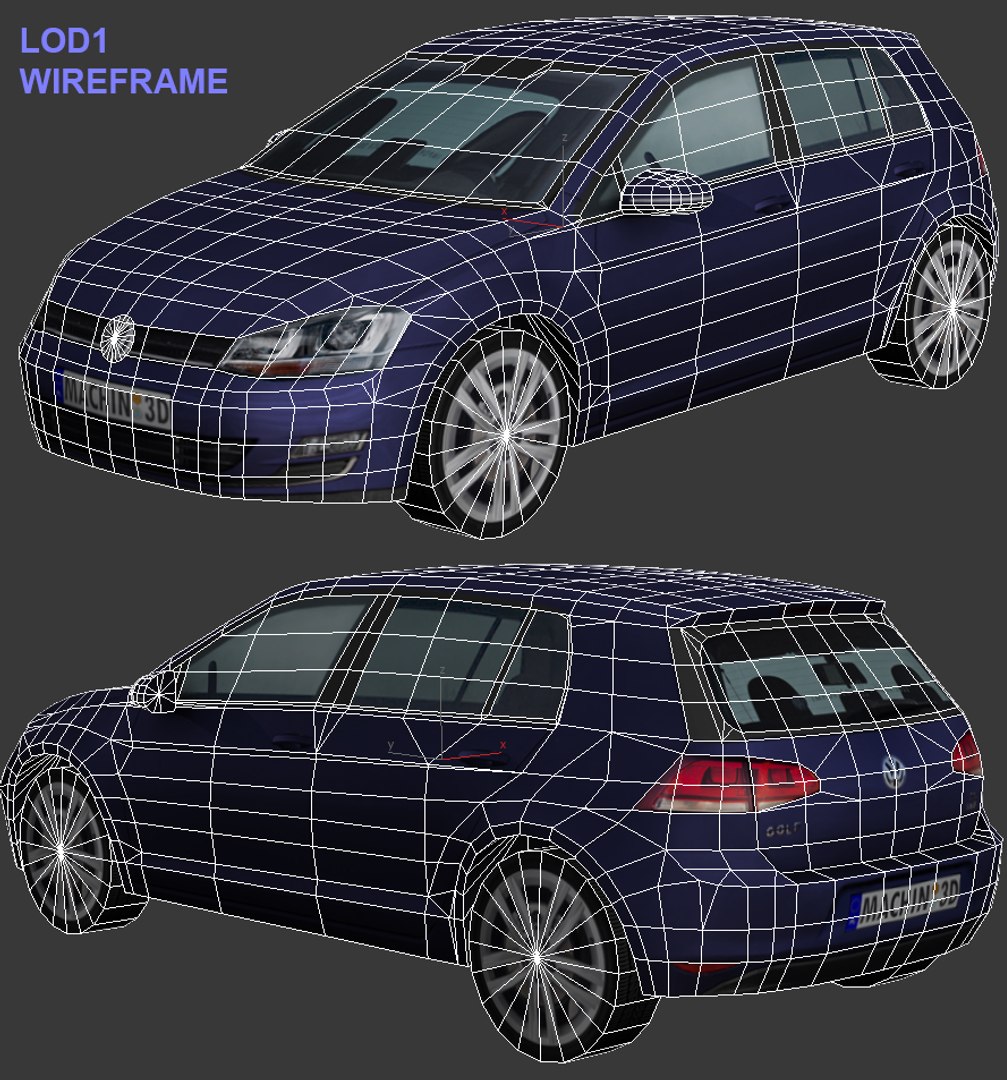 3d model volkswagen golf