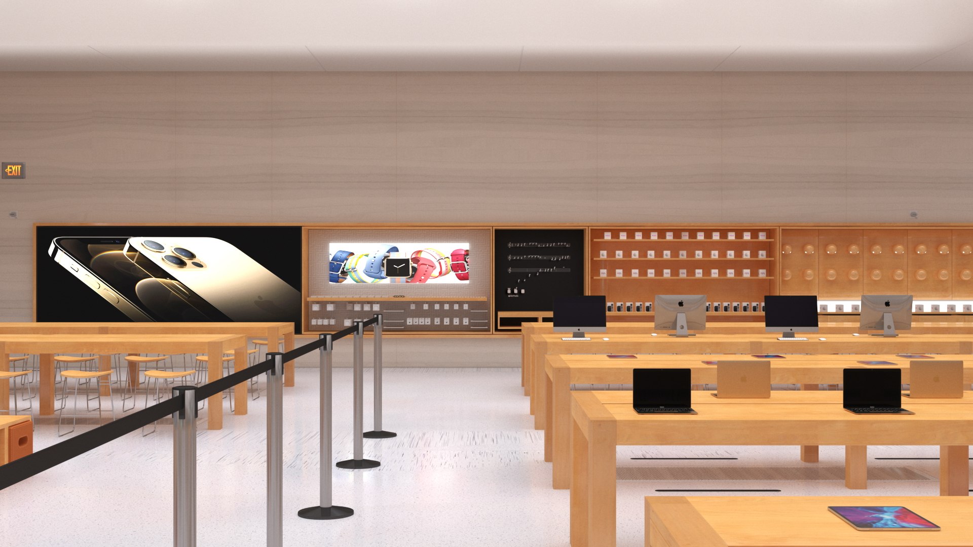 3D Apple Store With Assorted Goods - TurboSquid 2287243