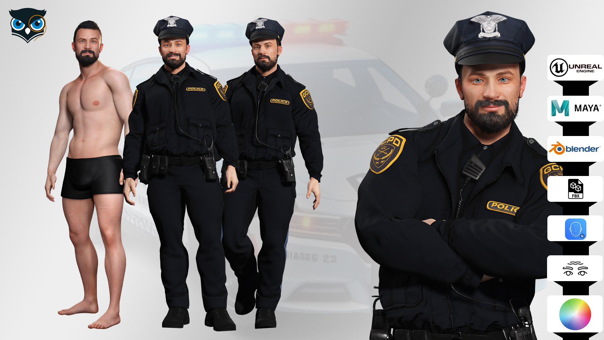 Realistic 3D Police Officer Model 3D Model - TurboSquid 2333818