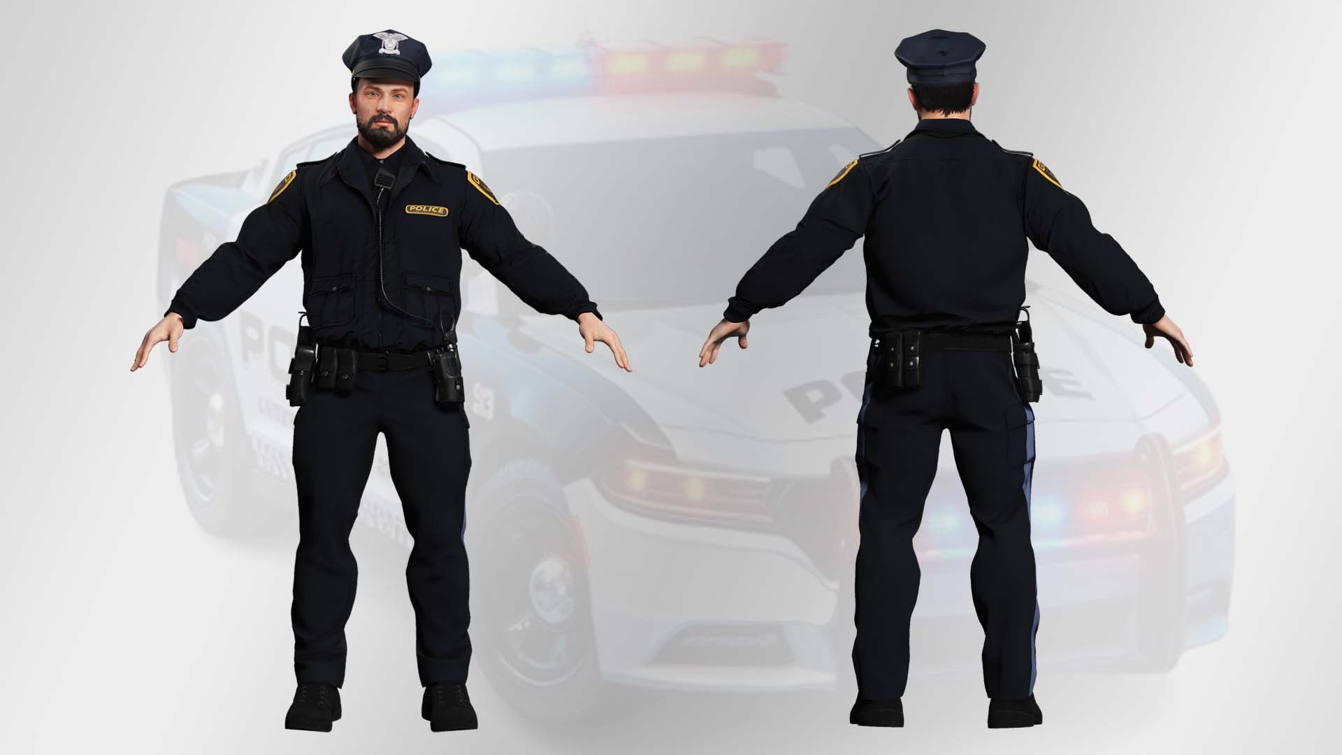 Realistic 3D Police Officer Model 3D Model - TurboSquid 2333818