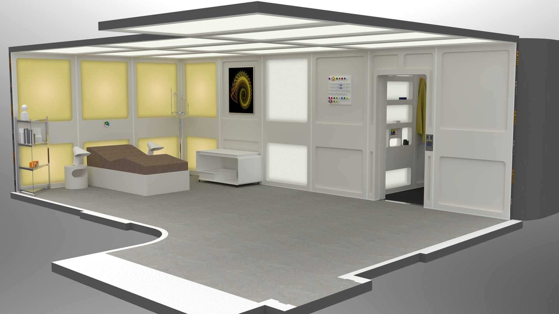 3D Alpha Moonbase Crew Quarters Model - TurboSquid 1999508