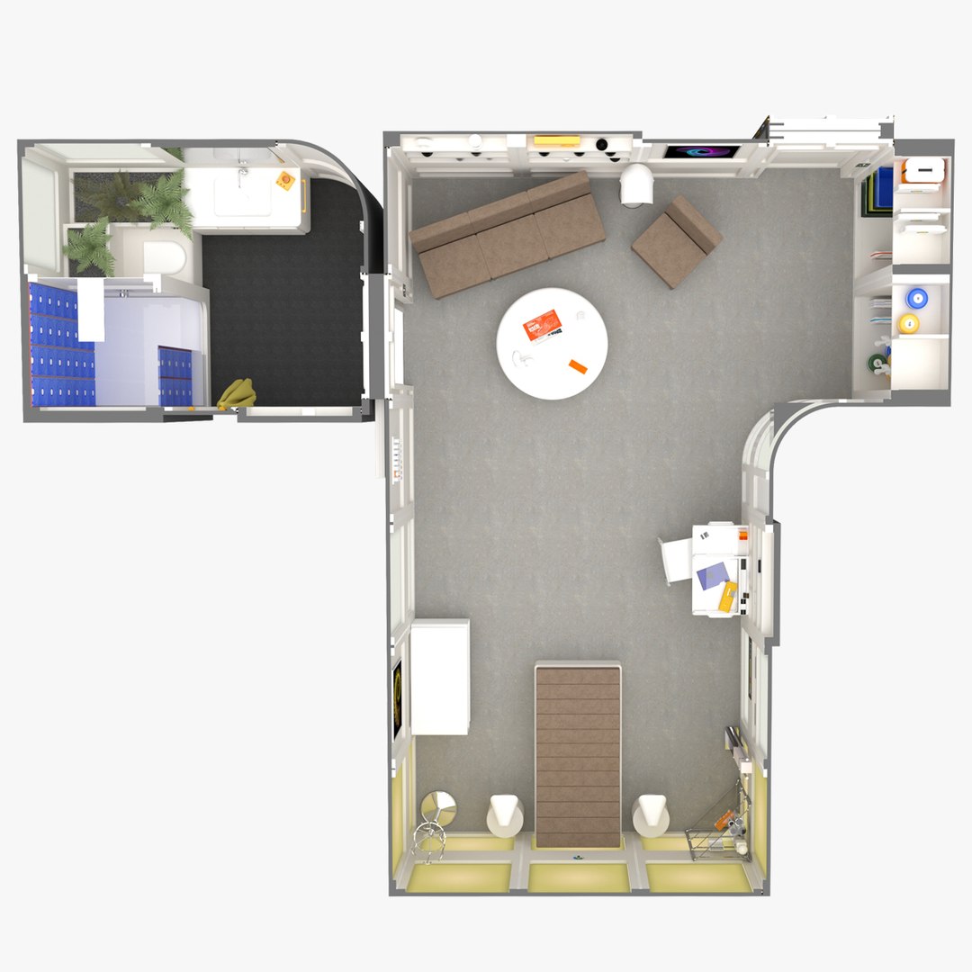 3D Alpha Moonbase Crew Quarters model - TurboSquid 1999508